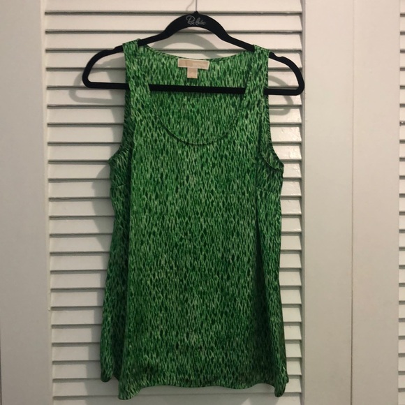 MICHAEL Michael Kors | Tops | Mk Sleeveless Green Graphic Top Size Med ...